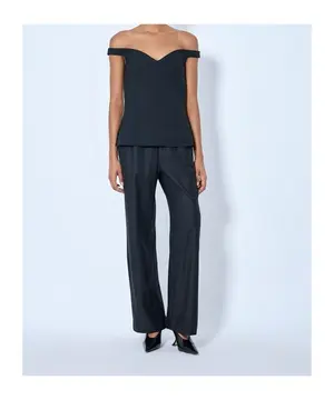 RÓHE Off-shoulder Sleeveless Top With Flared Hem