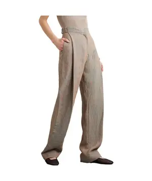 Tove Pleated Hemp Straight-leg Pants