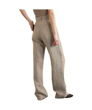 Tove Pleated Hemp Straight-leg Pants