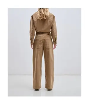 DARKPARK Dalila Belted Corduroy Wide-leg Trousers