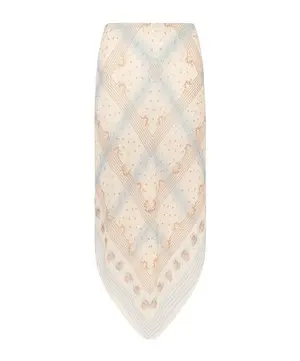 Anna Sui Printed Chiffon Midi Skirt