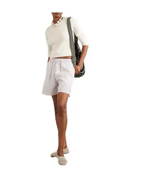JAMES PERSE Cropped Ribbed Wool-blend Sweater