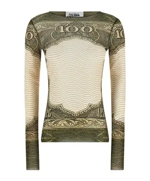 JEAN PAUL GAULTIER Re-edition Cartouche Printed Long Sleeve Top