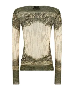 JEAN PAUL GAULTIER Re-edition Cartouche Printed Long Sleeve Top
