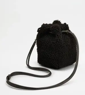 TOD'S Micro Shearling Bucket Bag