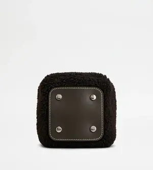 TOD'S Micro Shearling Bucket Bag