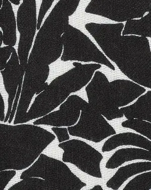 Saint Laurent Tropical Print Short Sleeve Shirt Dress - Black