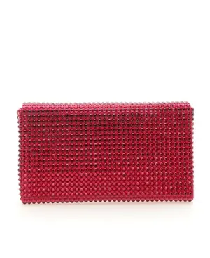 Amina Muaddi Logo Clutch