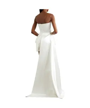 Alex Perry Asymmetric Draped Satin Gown