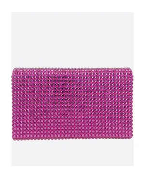 Amina Muaddi Embellished Satin Handbag