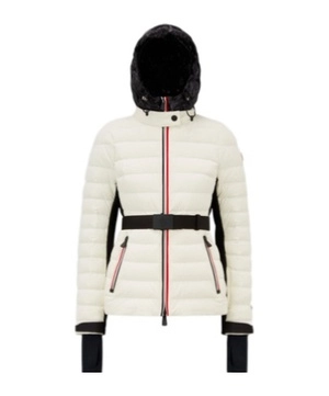 Moncler Bruche Hooded Down Ski Jacket - White