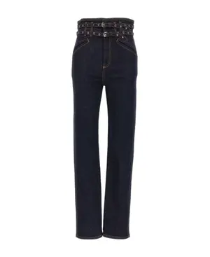 Philosophy Di Lorenzo Serafini Philosophy Di Lorenz High Waist Belted Jeans - Black