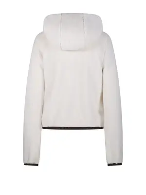 Moncler Zip-up Padded Hoodie - White