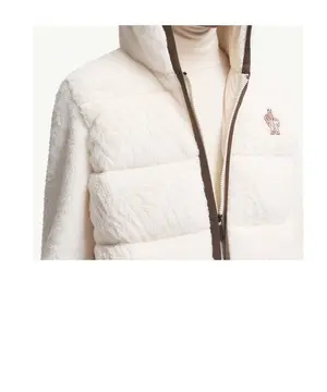 Moncler Zip-up Padded Hoodie - White