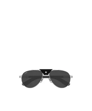 Cartier Pilot Frame Sunglasses - Silver Black