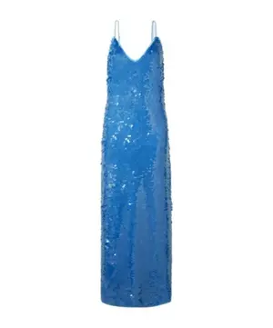 ALEMAIS Bright Sequin Dress - Blue