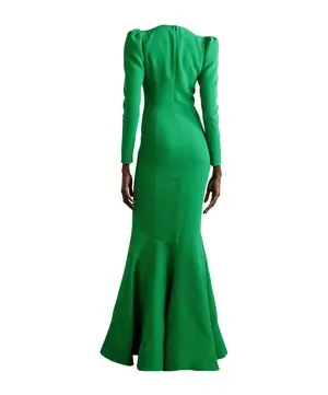 Andrew Gn Crepe Dress With Crystal Straps