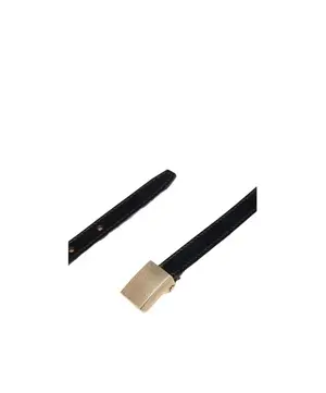 LEMAIRE Textured-buckle Leather Belt