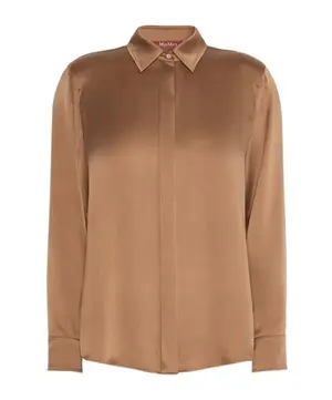 Max Mara Satin Shirt - Chestnut