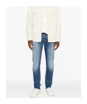 Jacob Cohen Belt Loop Jeans With Faded Effect - Blue
