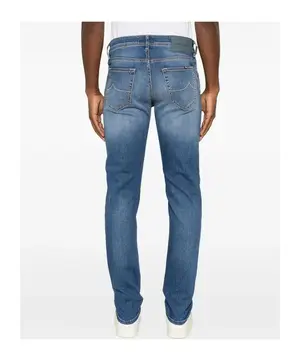 Jacob Cohen Belt Loop Jeans With Faded Effect - Blue