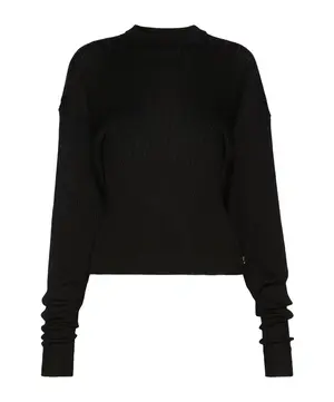 Sportmax Shaped Pure Wool Sweater - Black