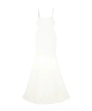 Alex Perry Satin Crepe Gown - White