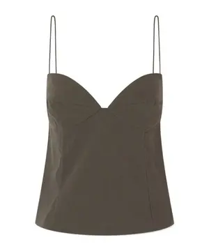ST. AGNI ST. AGNI Fitted Sweetheart Neck Cotton Camisole