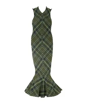 CONNER IVES Plaid Cotton-blend Midi Skirt - Green