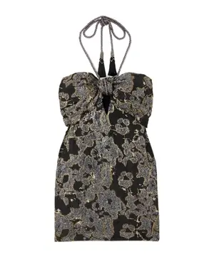 Johanna Ortiz Distinguished Avardians Open Back Mini Dress - Black