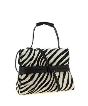 Moschino Zebra-print Belted Tote Bag