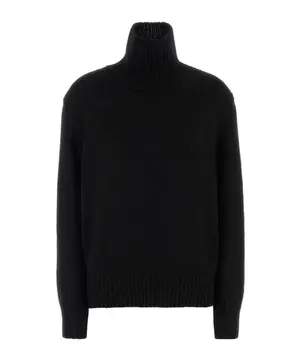 THE ROW Long-sleeved Turtleneck Sweater - Black