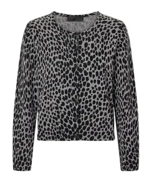 NILI LOTAN Cropped Knit Cardigan - Black