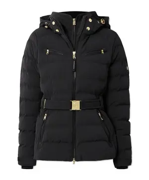Bogner Ellya Belted Layered Quilted Ski Jacket - Black