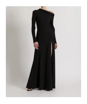Alberta Ferretti Off-the-shoulder Maxi Dress With A Slit