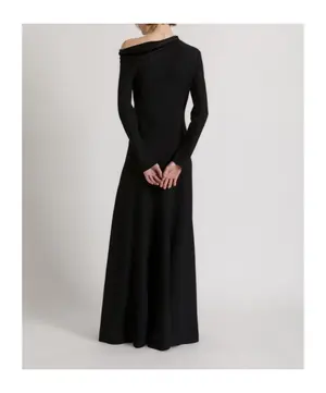 Alberta Ferretti Off-the-shoulder Maxi Dress With A Slit