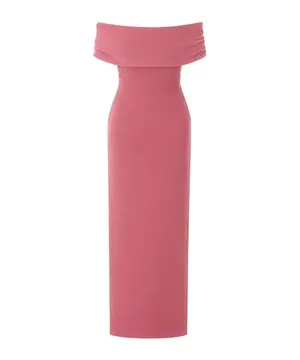 Solace Adele Off-shoulder Maxi Dress - Deep Rose