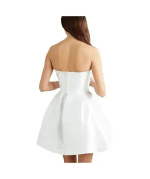 Alex Perry Draped Satin Bandeau Mini Dress