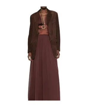 Tagliatore Long-sleeve Leather Jacket - Brown