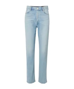 GOLDSIGN High-waist Straight-leg Jeans - Blue