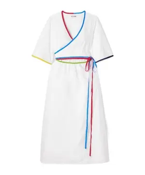 Rosie Assoulin Colorful Cotton Dress - White