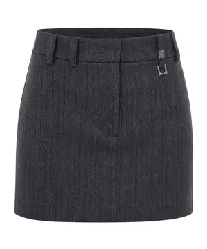 Patrizia Pepe Pinstriped Mini Skirt - Grey