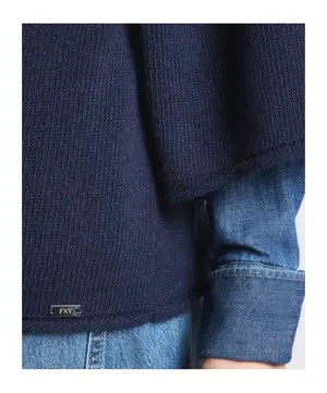FAY Wool And Cashmere Blend Mock Neck Sweater