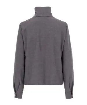 Patrizia Pepe Straight Hem High Neck Blouse