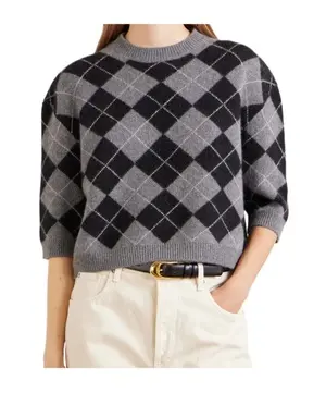 Arch4 Crew Neck Argyle Sweater