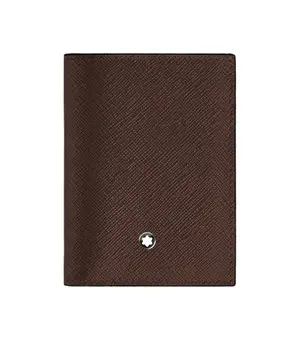 Montblanc Mini Wallet 4cc In Sartorial Leather - Ebony