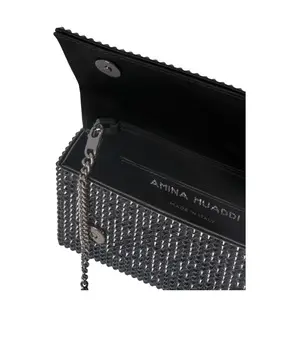 Amina Muaddi Embellished Clutch Bag