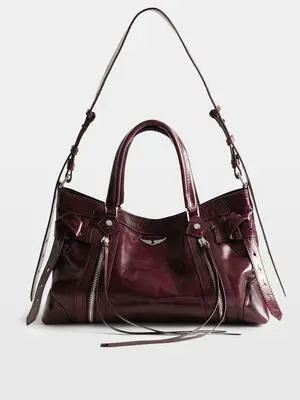 Zadig&Voltaire Madison Small Vintage Patent Bag - Deep Purple