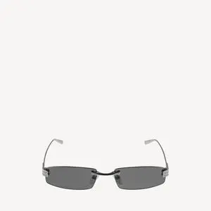 Balenciaga Gossip Rectangle Sunglasses - Silver