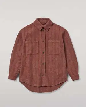 Johnstons Of Elgin Atholl Herringbone Overshirt